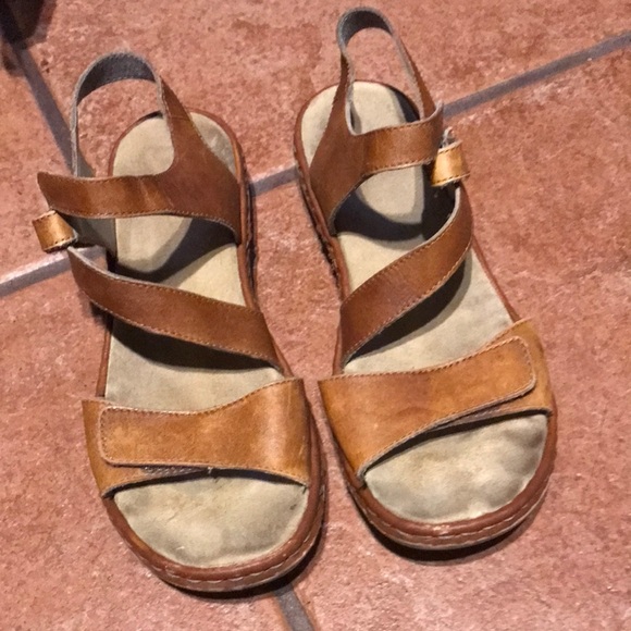 Rieker | Shoes | Rieker Brown Leather Sandals Size 4 | Poshmark